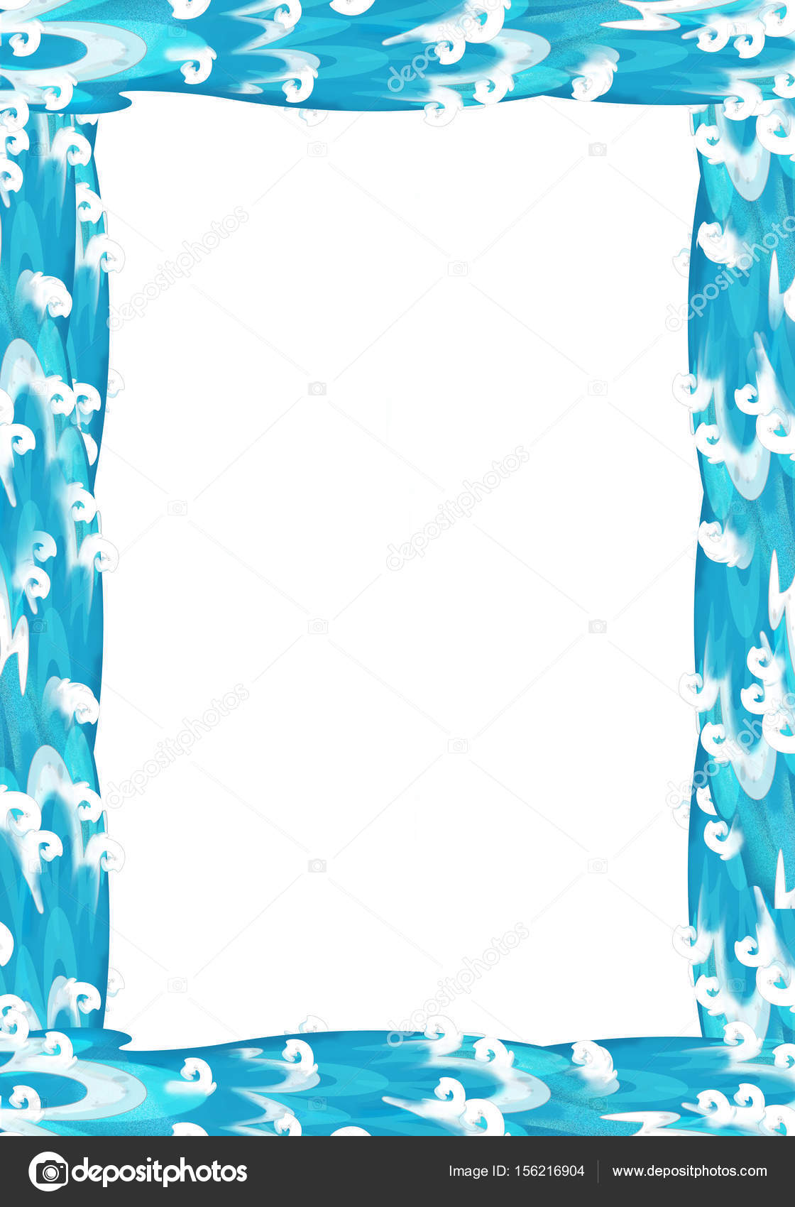 Water with waves frame — Stock Photo © illustrator_hft #156216904