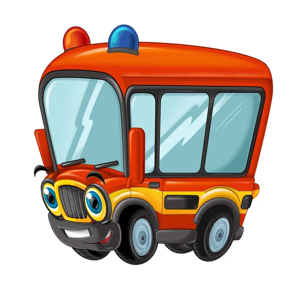 Cartoon funny looking cartoon bus — Stock Photo © illustrator_hft ...