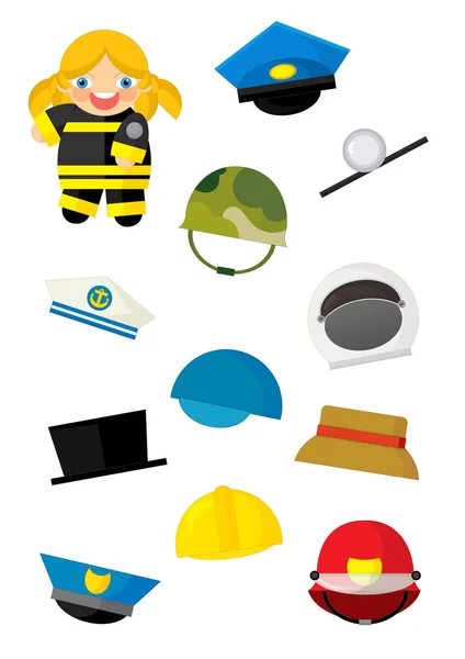 Community Helper Hats Clipart