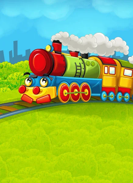 Long Cartoon Train