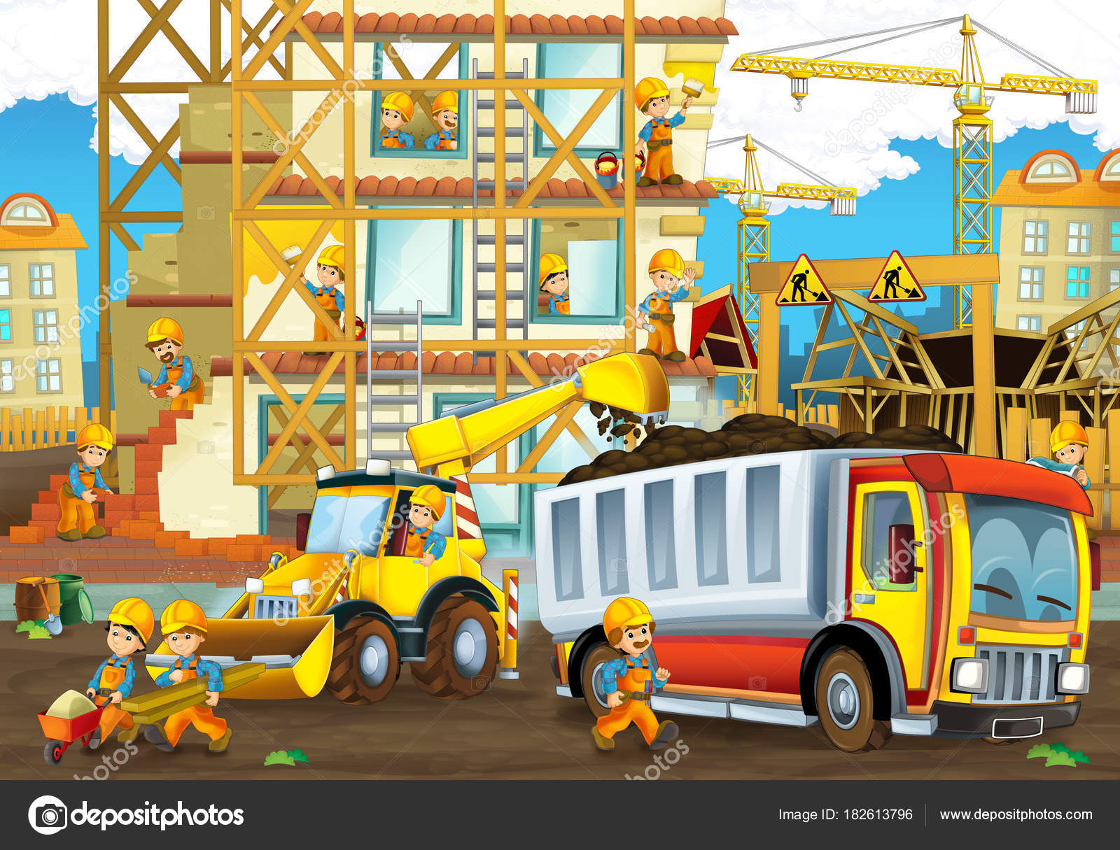 Construction Site Cartoon