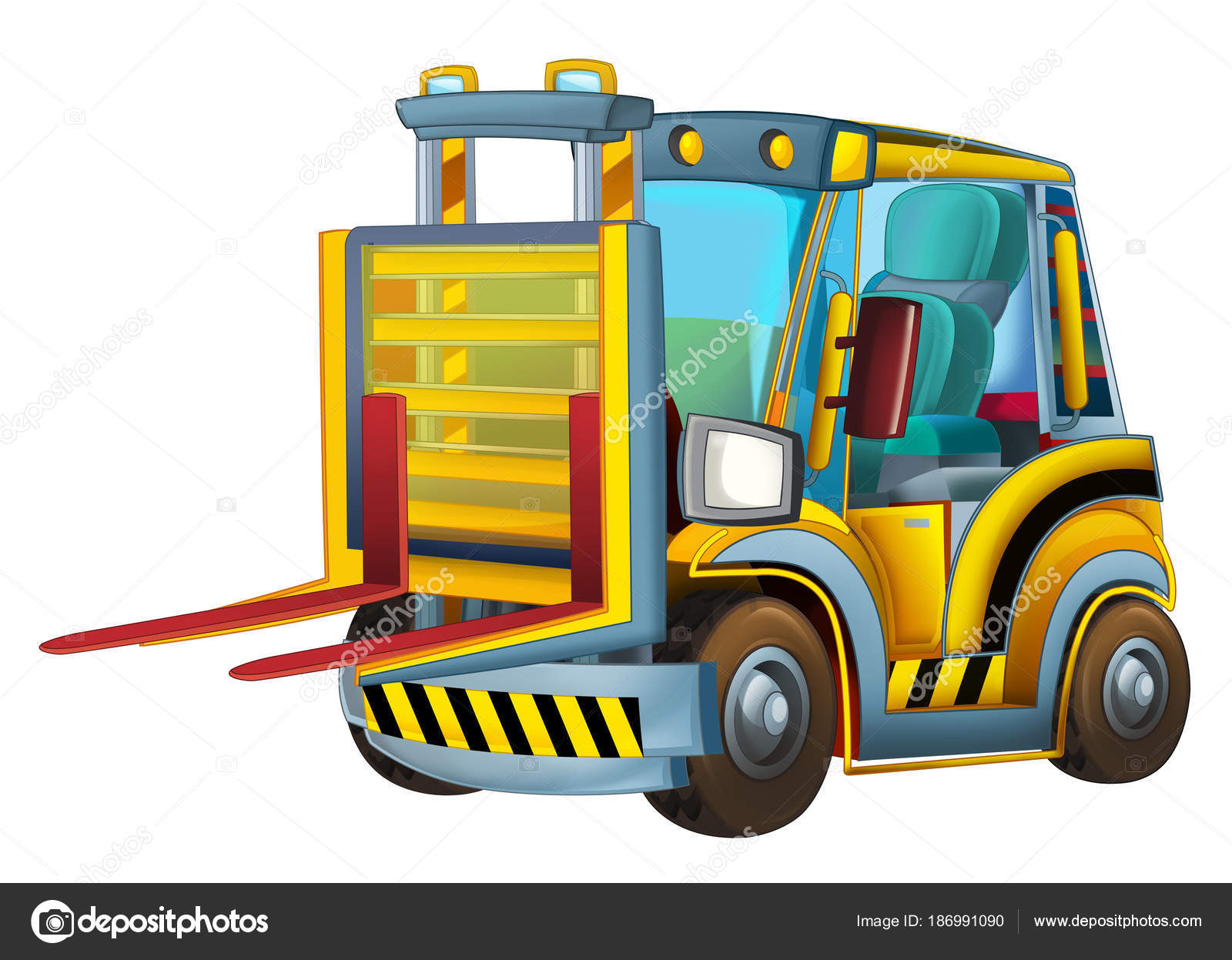 Forklift Cartoon Clipart For Free
