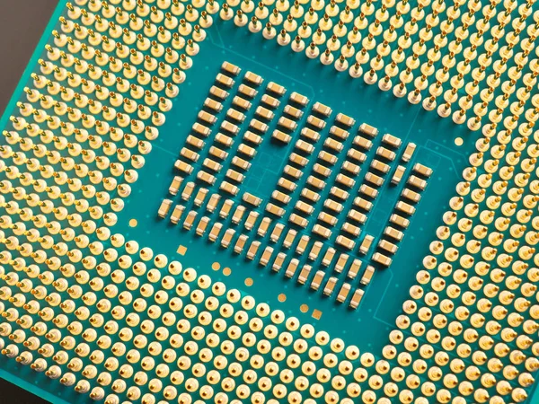 Processor microprocessor CPU of a desktop or laptop very close-up ...