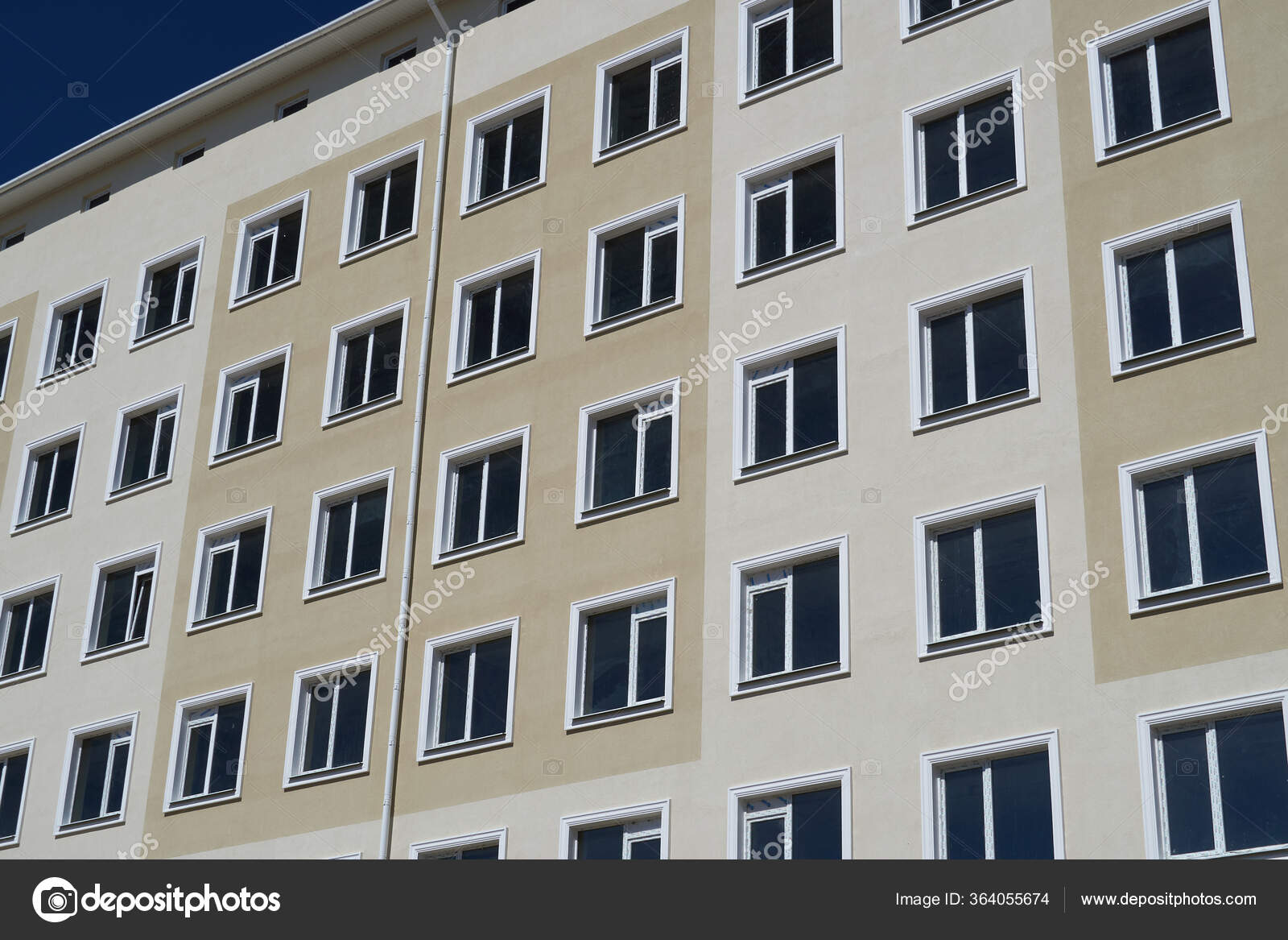 Facade New Multi Storey Building Many Windows — Stock Photo © soleg #364055674