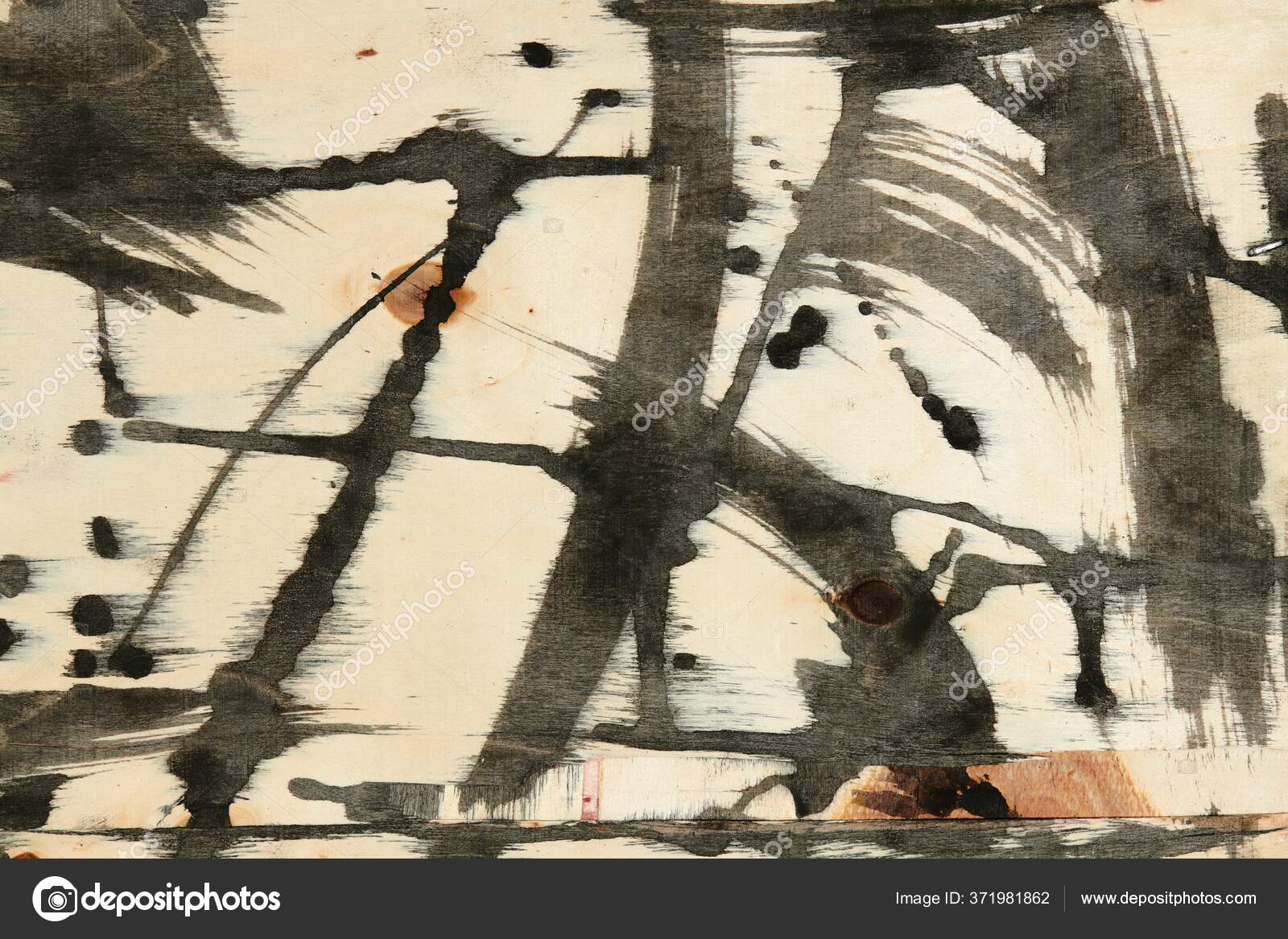 Abstract Grunge Background Artistic Painting Black Paint Light Wooden ...