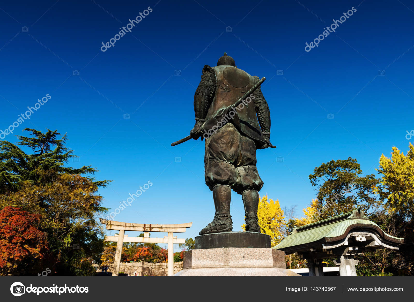 Toyotomi Hideyoshi Statue, Osaka — Stock Photo © blanscape #143740567