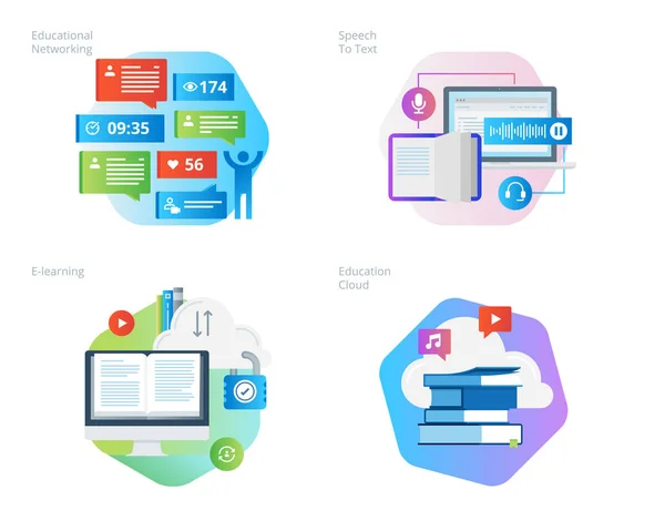 Material design icons set for social media, networking, marketing ...