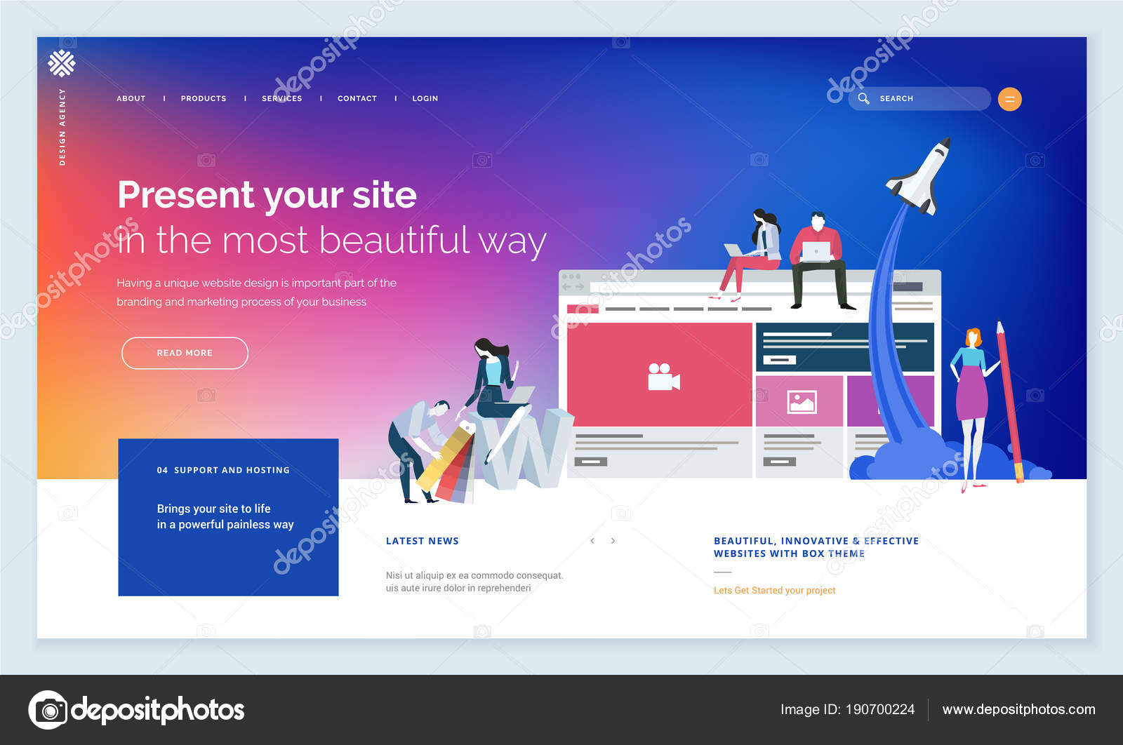 Flat Web Design Template