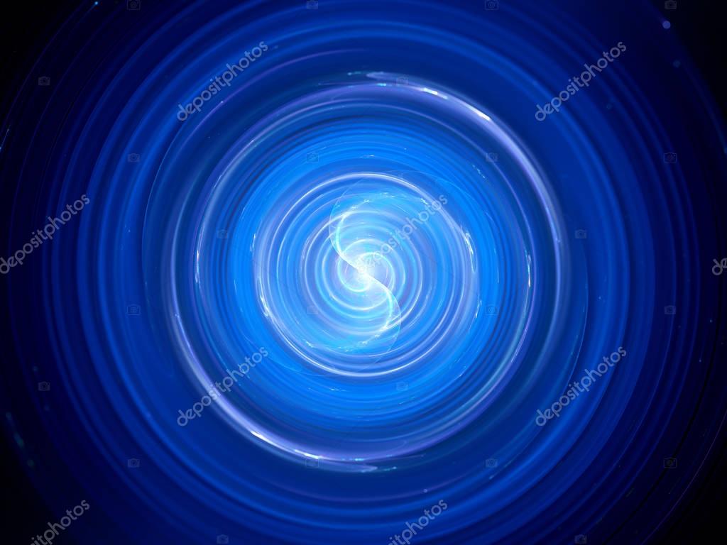 Blue glowing spinning wave source in space Stock Photo by ©sakkmesterke ...