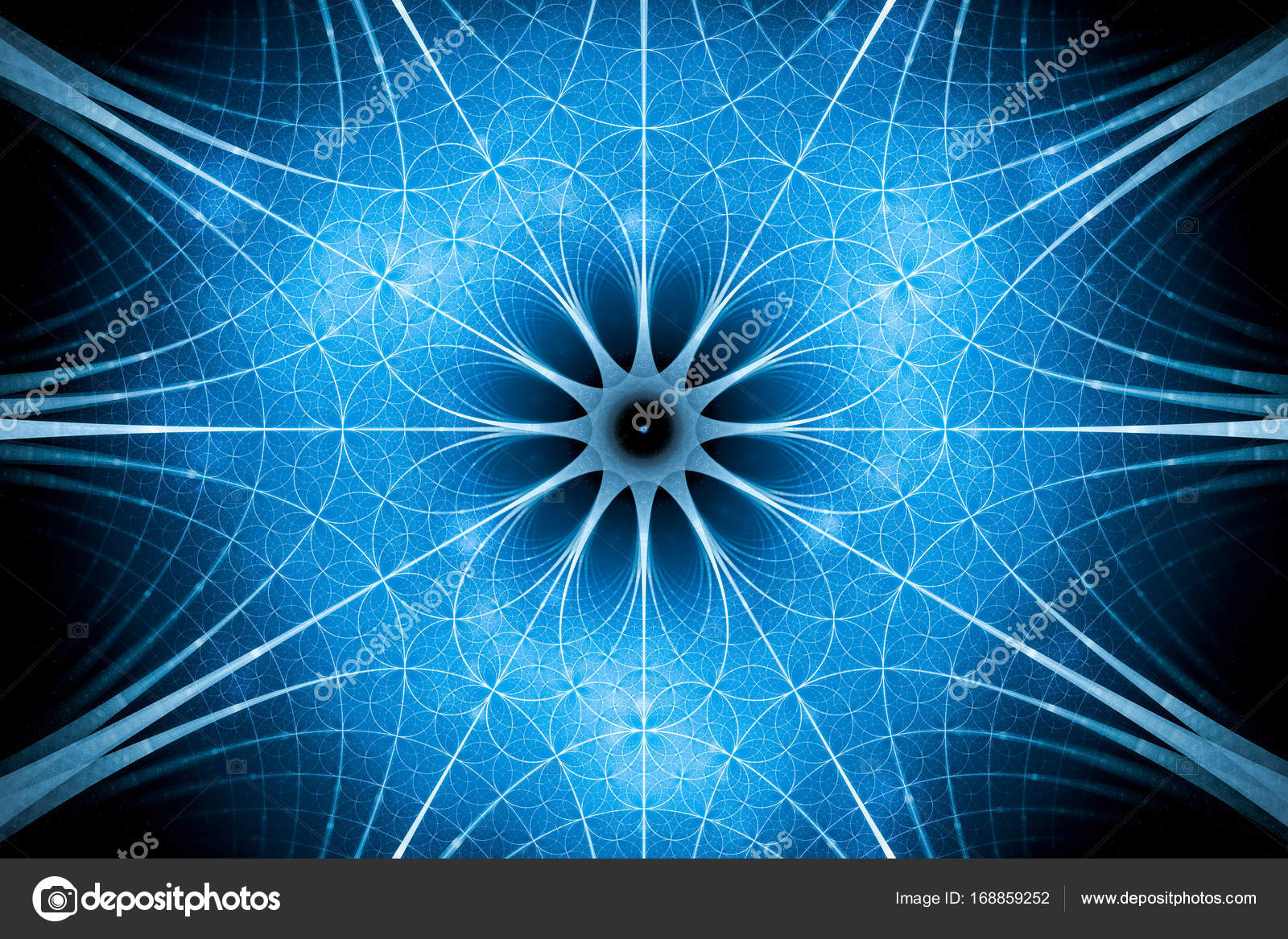 Hyperbolic spherical geometric fractal abstract background Stock Photo ...