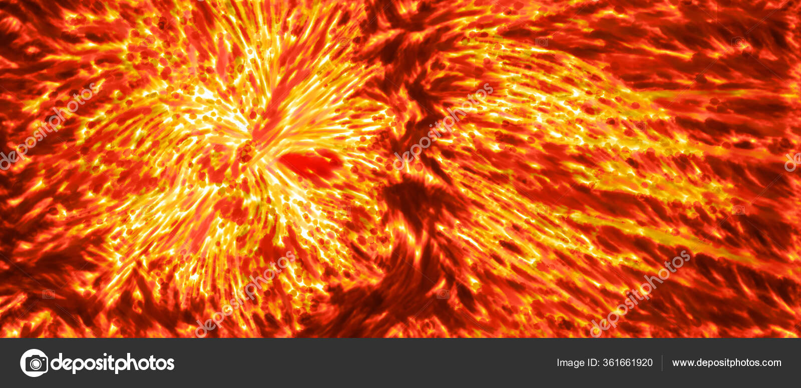 Fiery Glowing Nuclear Fusion Computer Generated Abstract Background ...