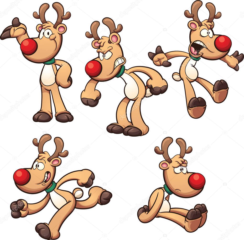 Reno de dibujos animados de Navidad 2024