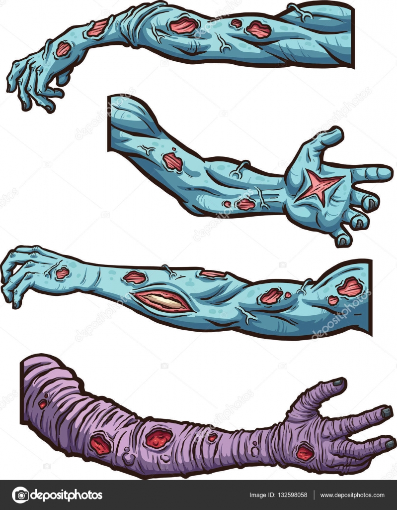 Cartoon zombie arms Stock Vector Image by ©memoangeles #132598058