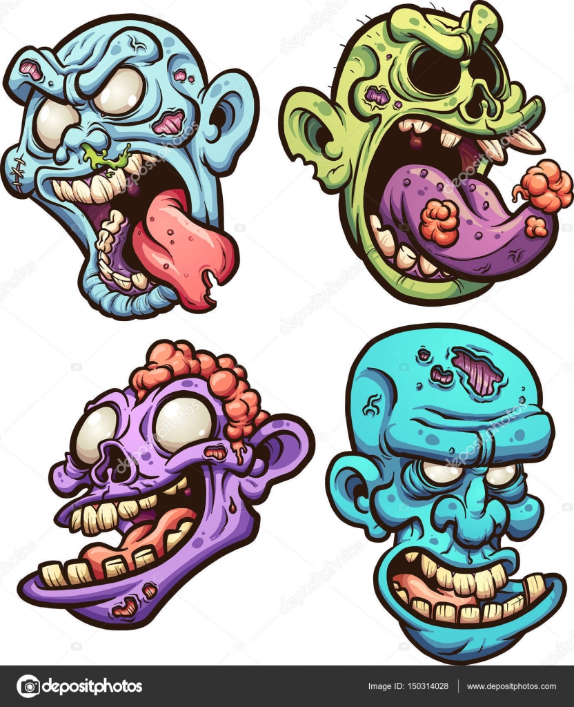 Cartoon Zombie Brain