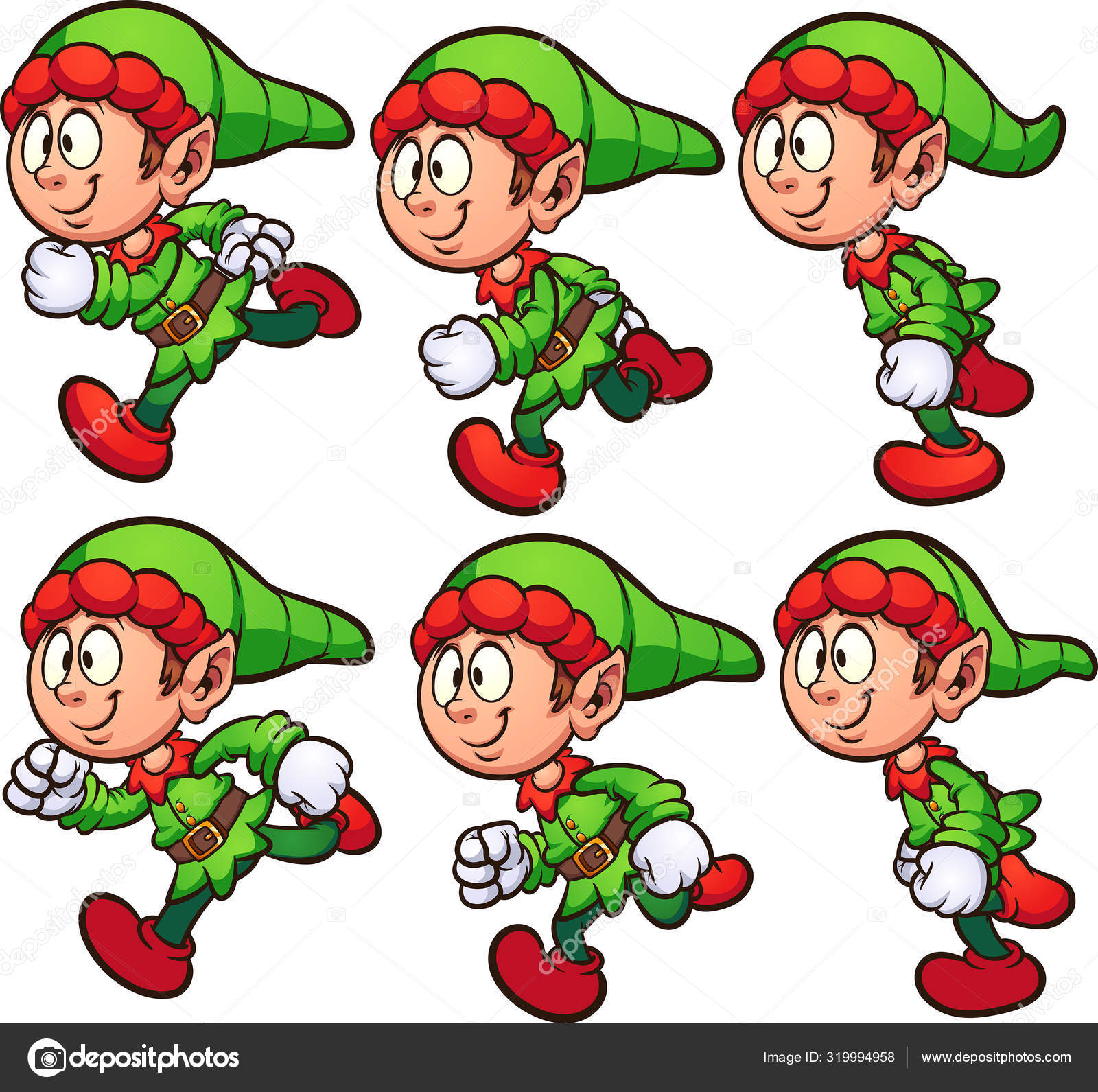 Running elf — Stock Vector © memoangeles #319994958