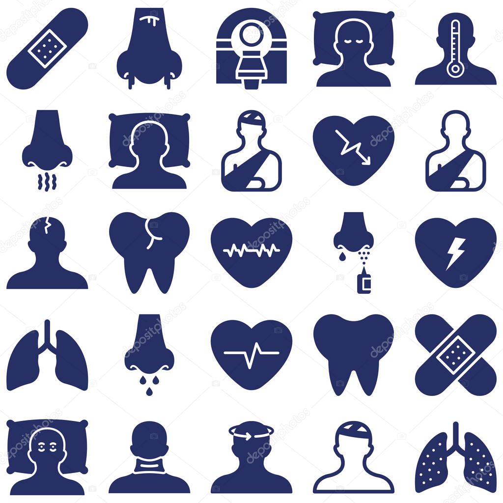 Enfermedades y tratamiento Icono vectorial aislado cada icono puede ...