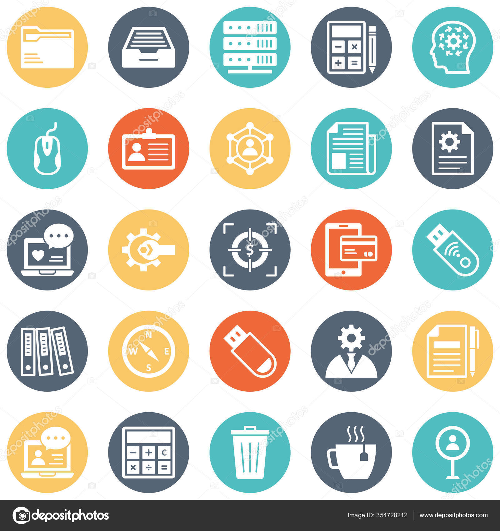 Global Business Isolated Vector Icons Set Every Single Icon Can Stock Vector Image by ©azhar ...