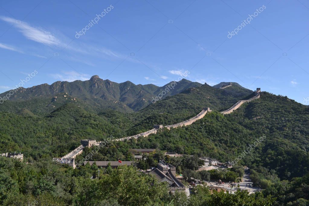 Una mirada lejana a la Gran Muralla de China. Pic fue tomada en Badalin ...