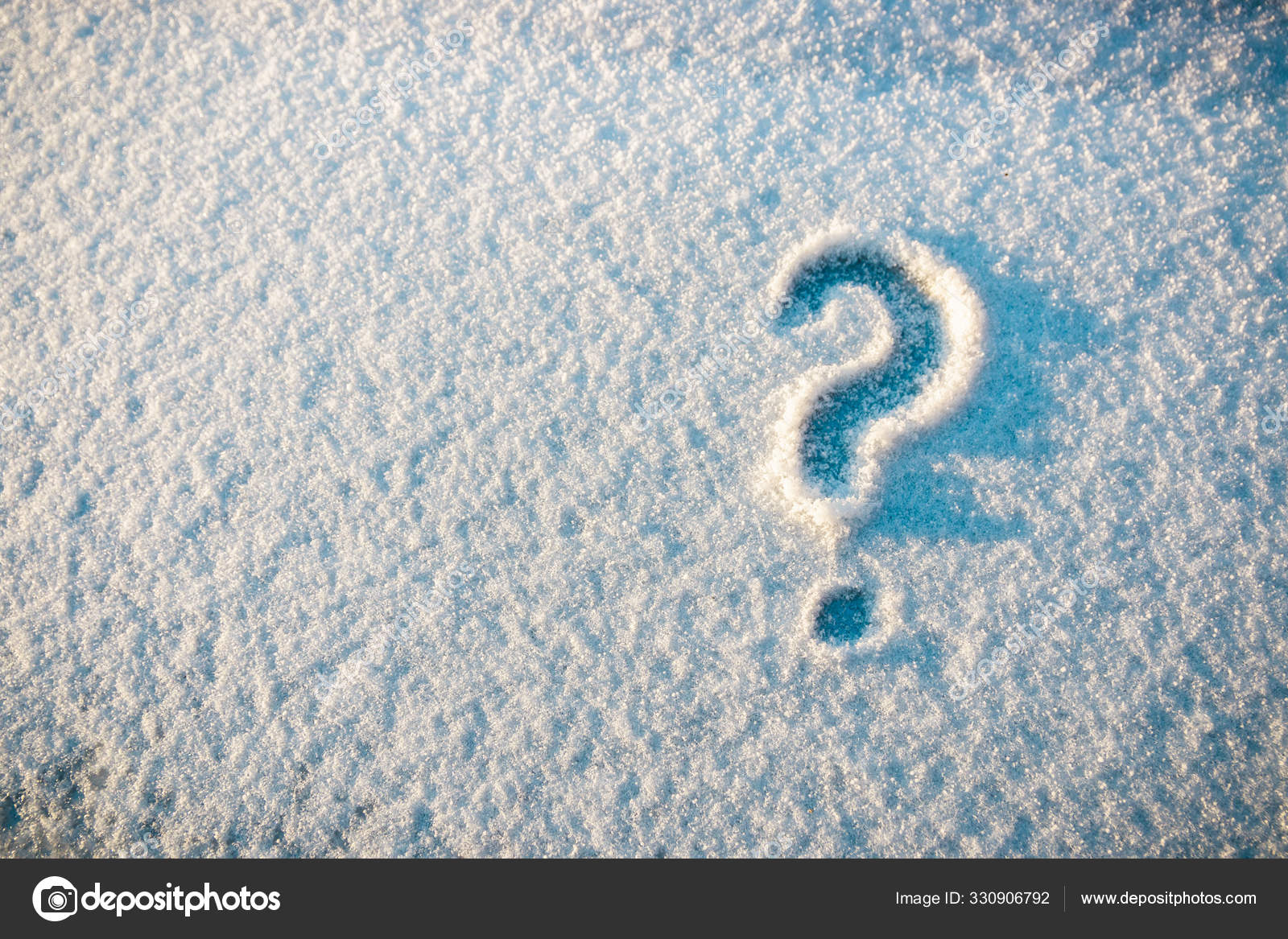 Question mark on snow. weather sign concept Stock Photo by ©andrei ...