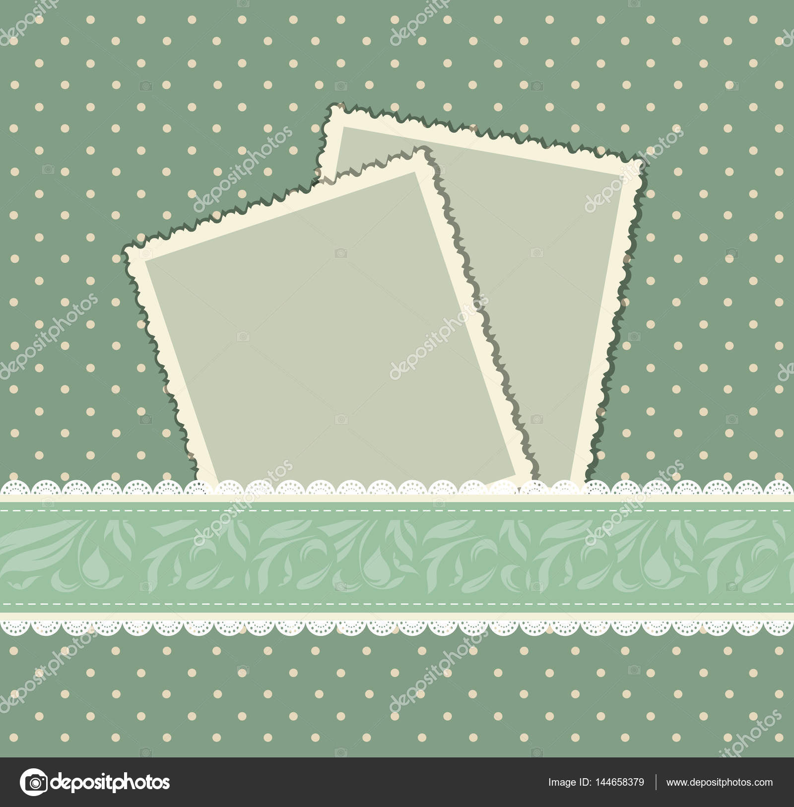Scrap booking template for with photo frames Stock Vector Image by ...