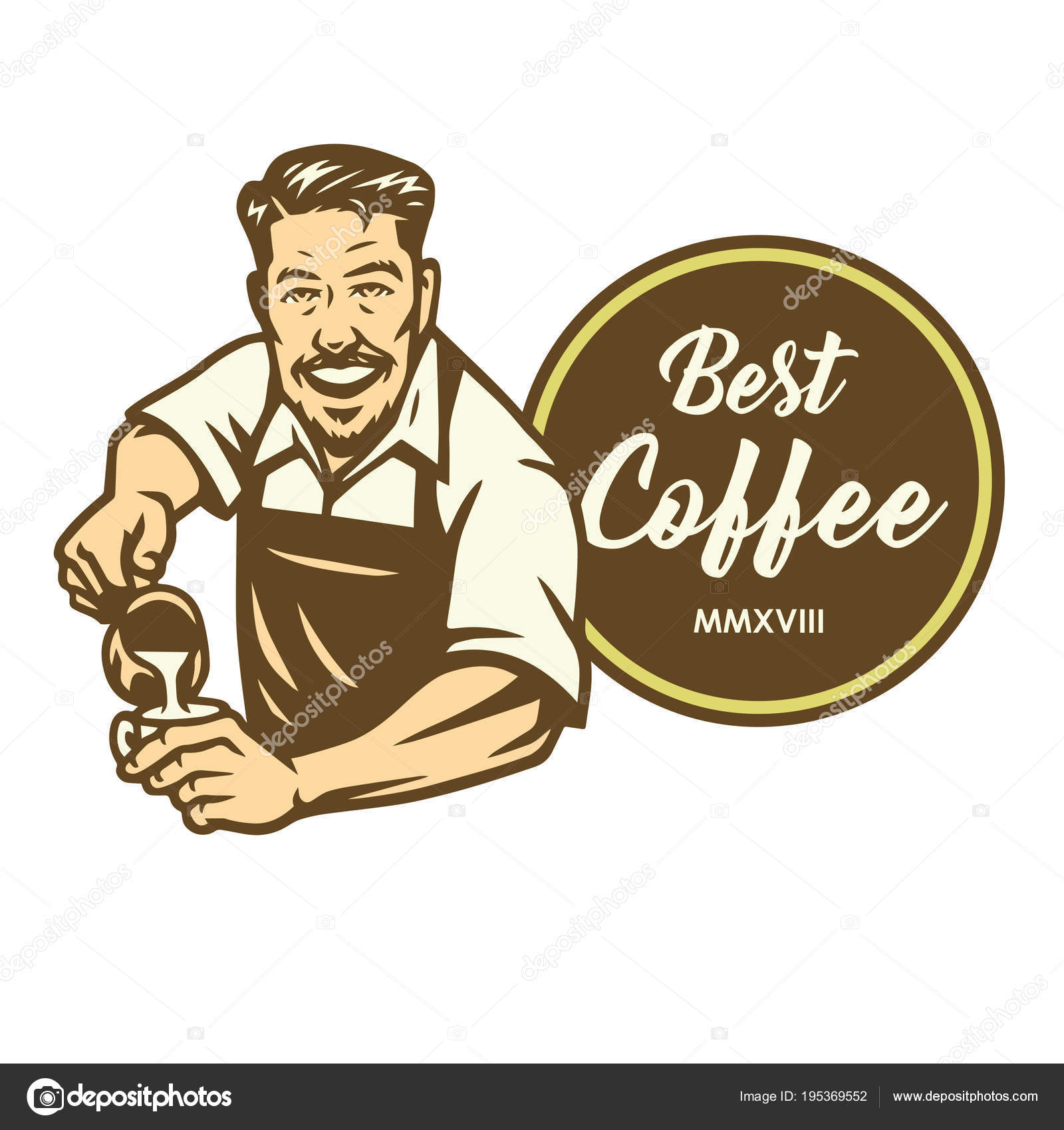 Barista Coffee Latte Art Cafe Logo Design Template Stock Illustration ... Barista Coffee Latte Art Cafe Logo Design Template Stock Illustration ...
