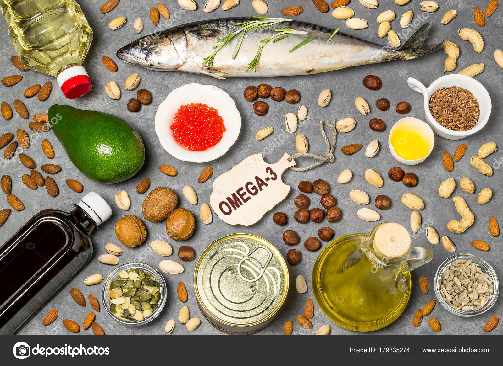 Products - source of fatty acids Omega-3 — Stock Photo © 13-Smile ...