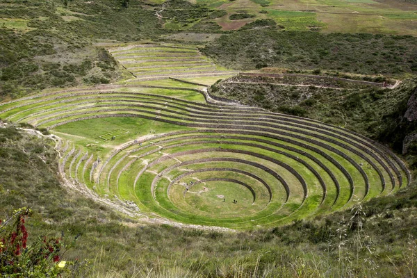 The ancient stone walled circles of Moray. Located 50 km northwest of Cusco in the Sacred Valley ...