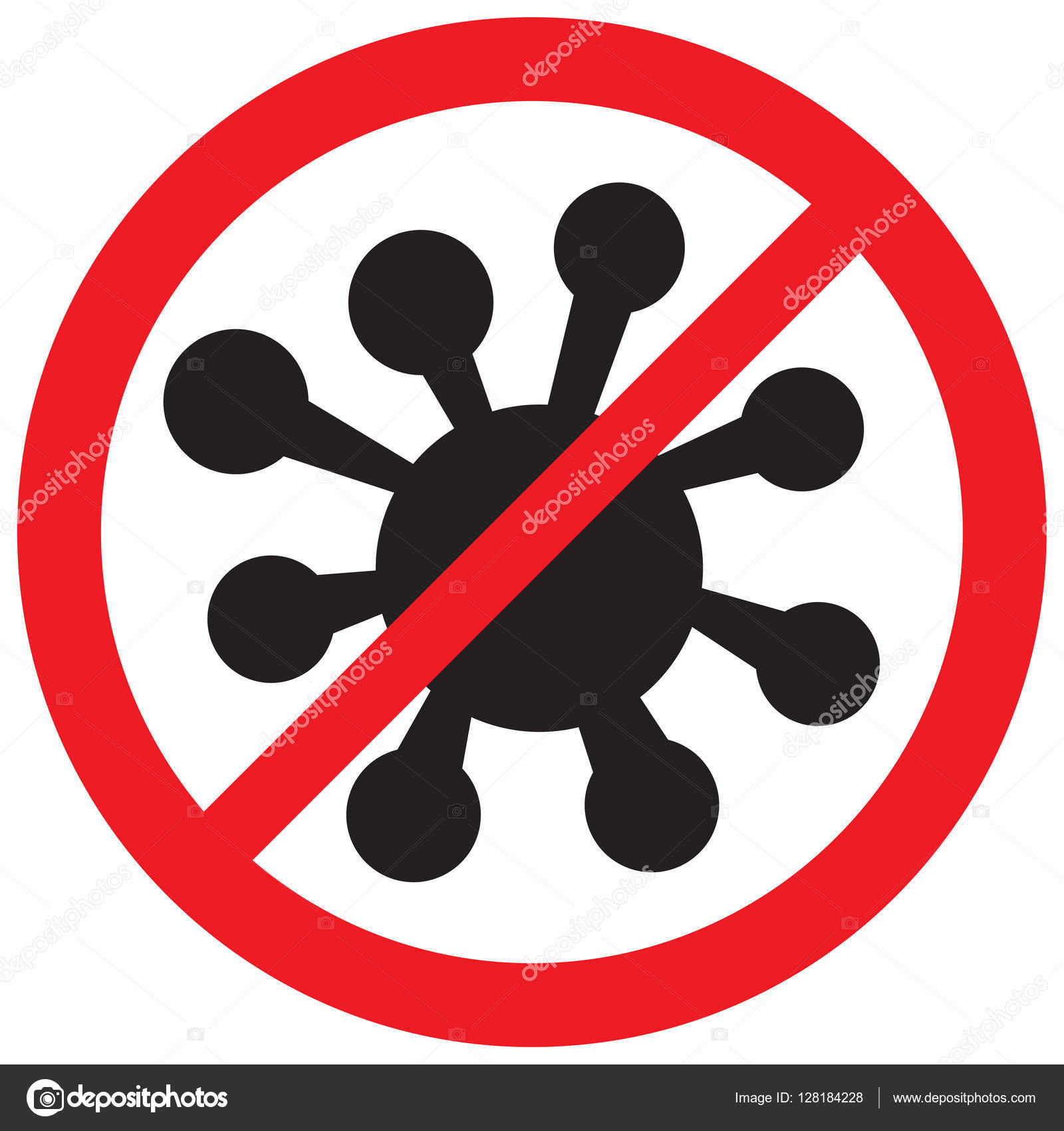 No bacteria sign icon Stock Vector Image by ©Tribaliumivanka #128184228