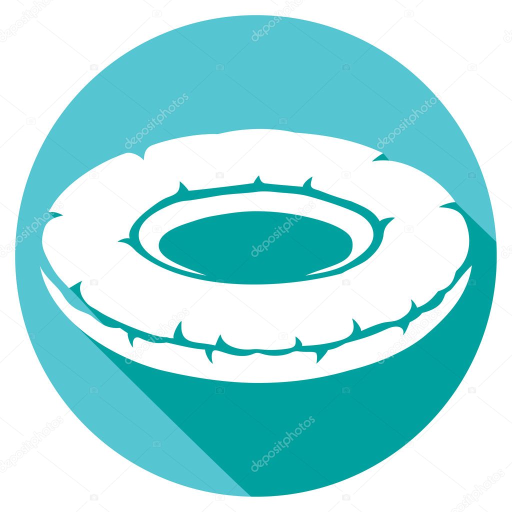 Inflatable inner tube flat icon — Stock Vector © Tribaliumivanka #128181762