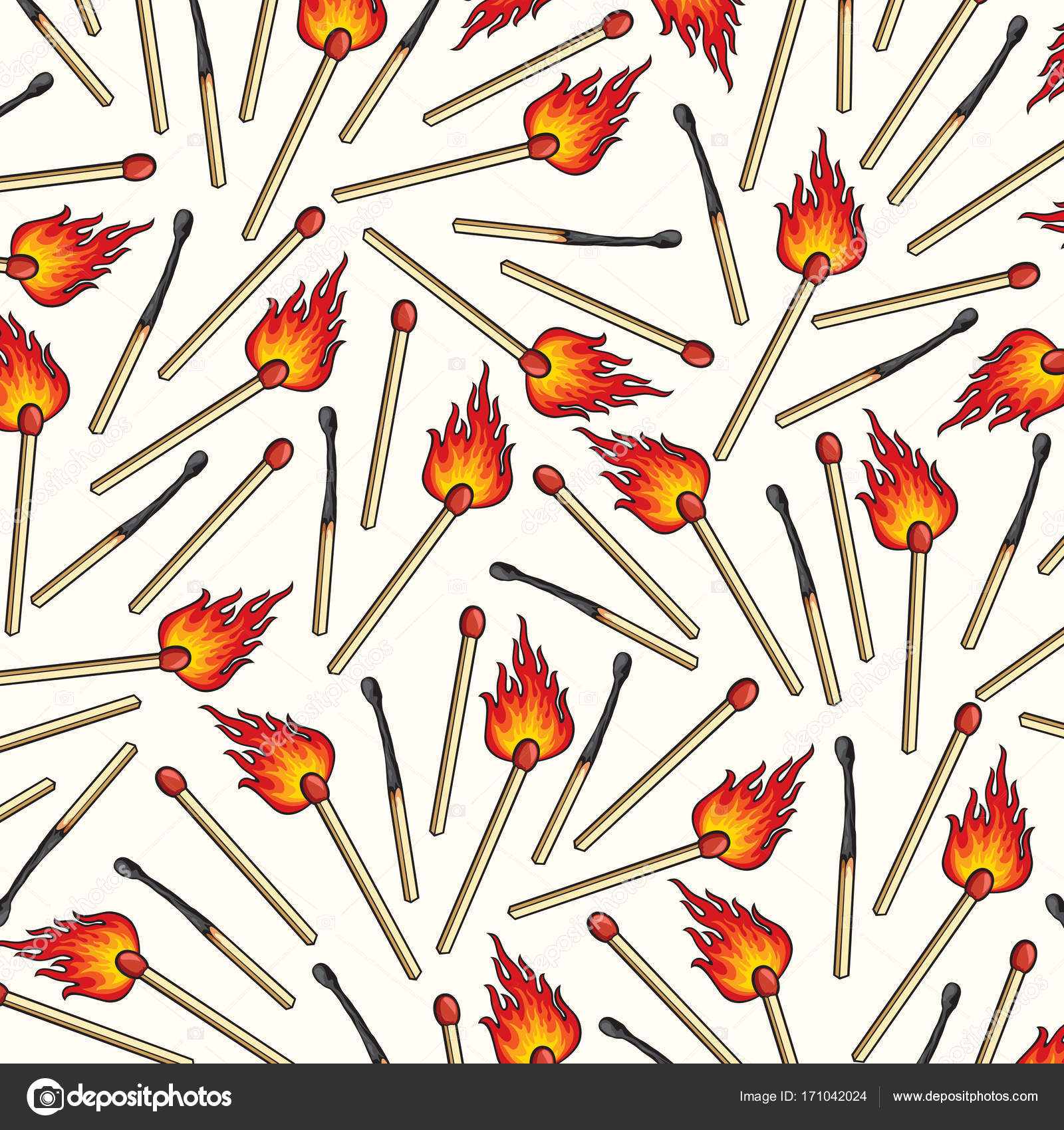 Background pattern with safety matches Stock Vector Image by ...