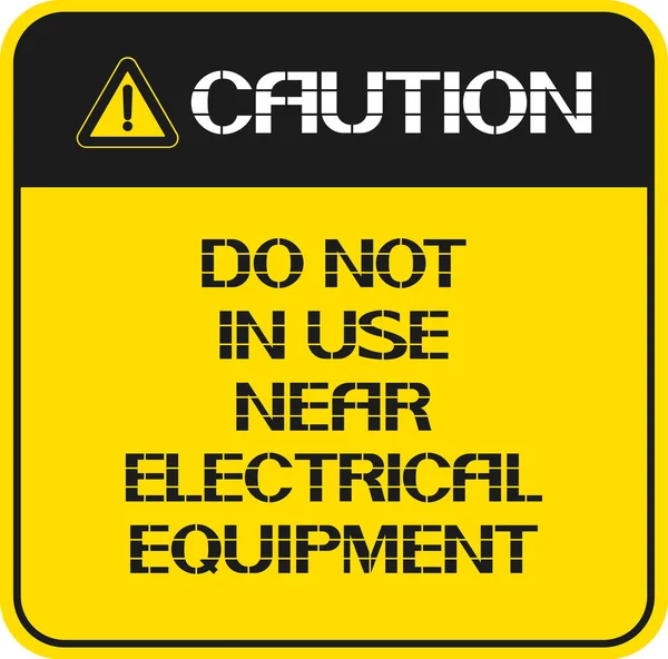 Danger Live Electrical Equipment Poster Health Safety Area — Stock ...