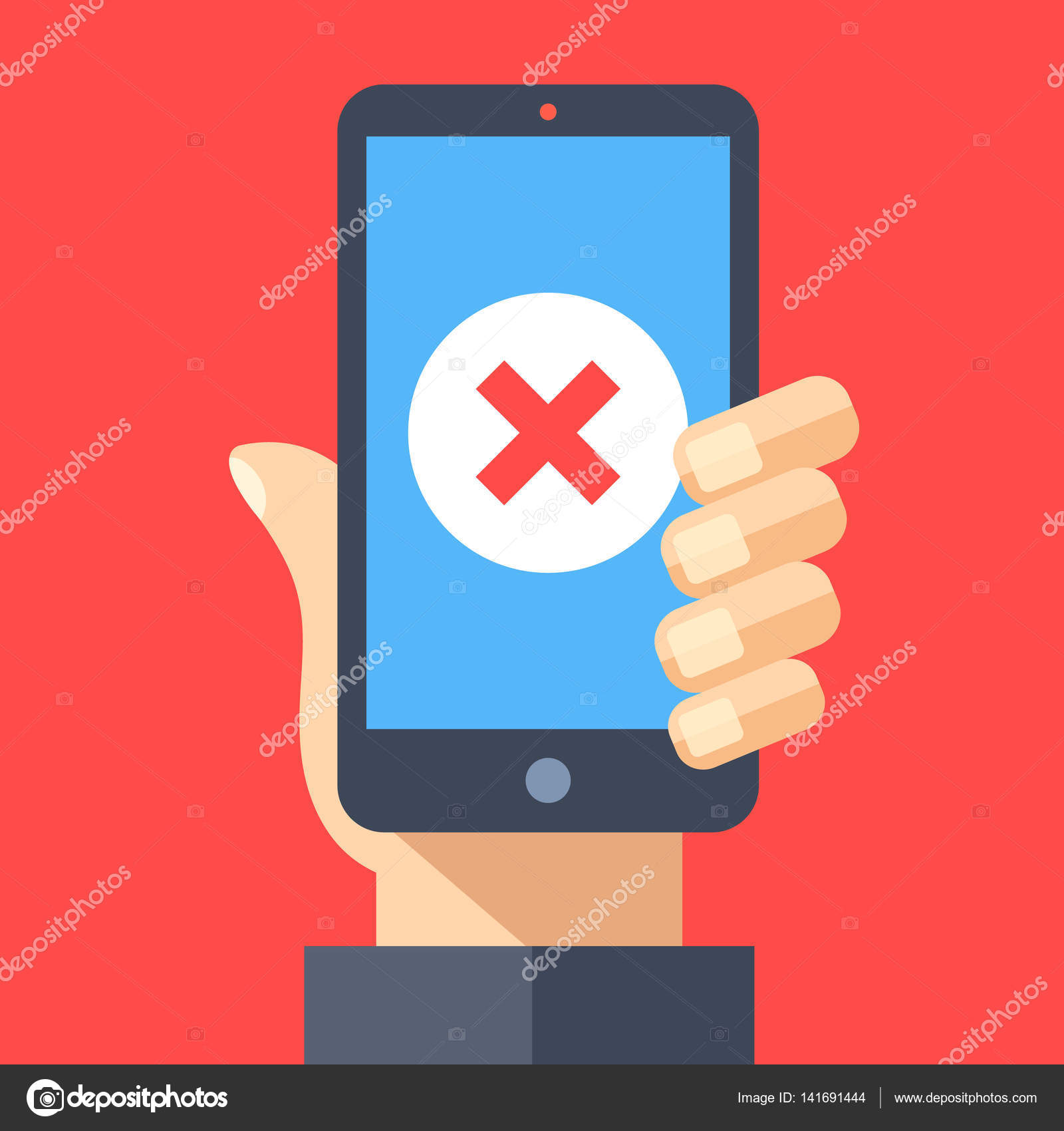 Icono De Marca X Roja