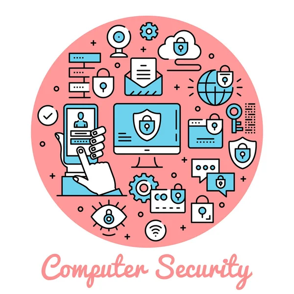Computer security infographics Vector Art Stock Images | Depositphotos