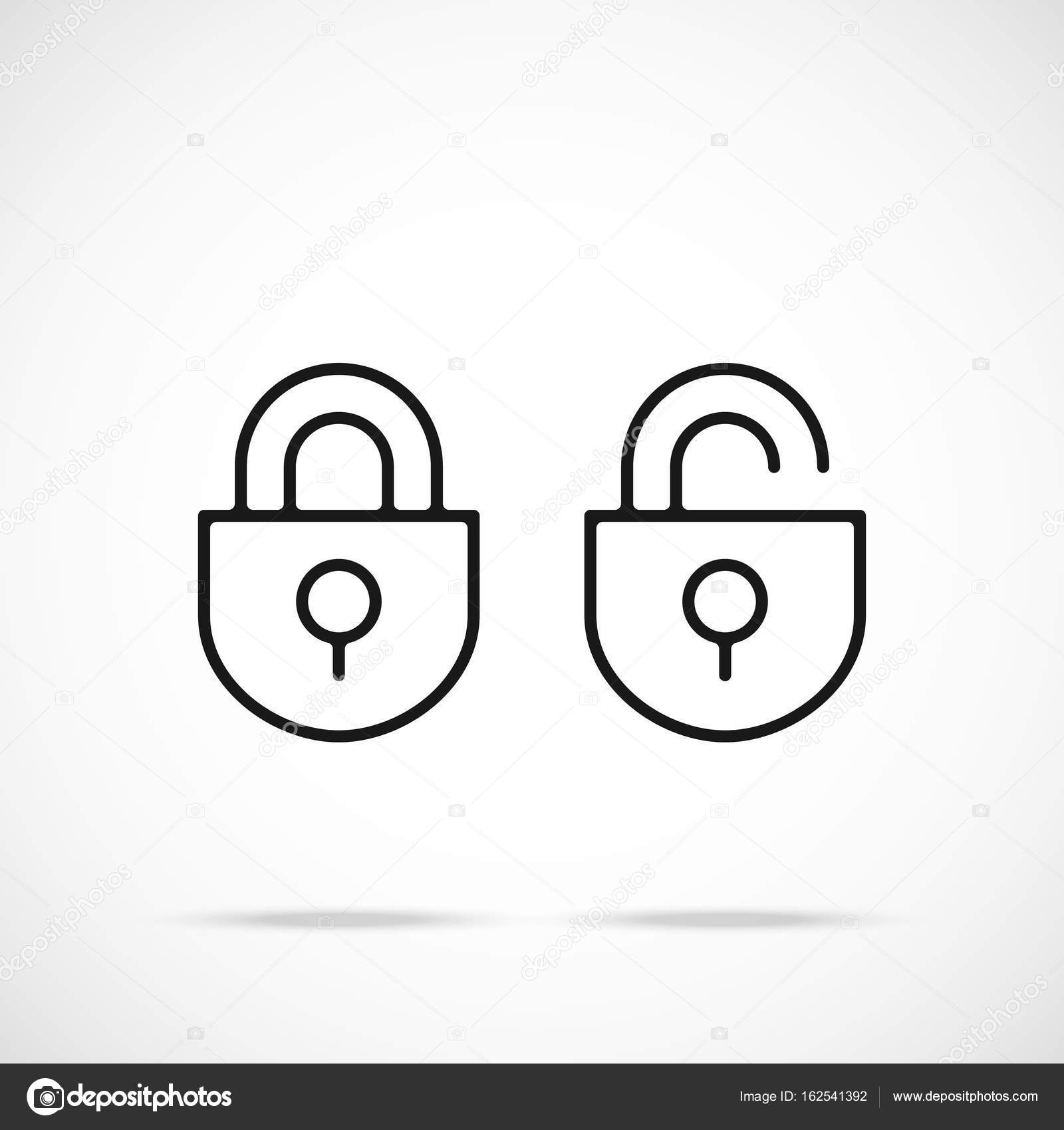 Vector open lock and closed lock icons set. Premium quality graphic ...