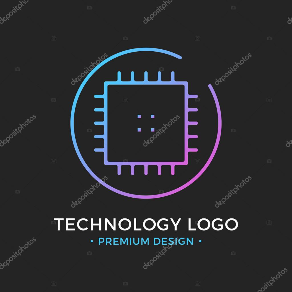 Icono de línea de microchip. CPU, unidad central de procesamiento ... Icono de línea de microchip. CPU, unidad central de procesamiento ...