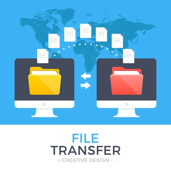 Pc to pc transfer Vector Art Stock Images | Depositphotos