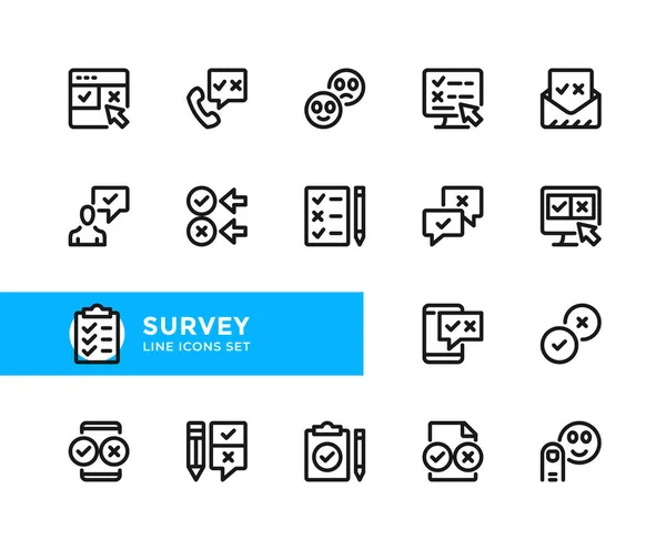 Survey Line Icons Set Modern Outline Elements Graphic Design Concepts Stock Vector by ©magurok5 ...