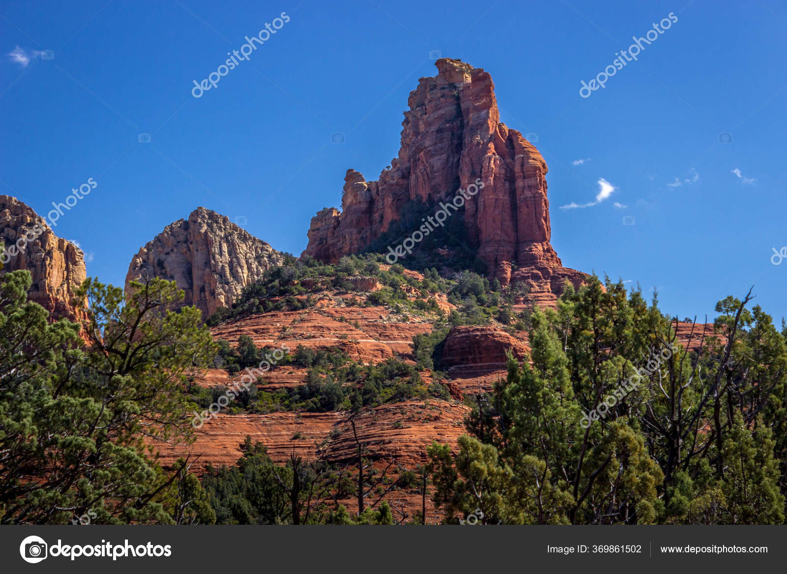Fin Rock Formation Standing Prominently Red Rock Secret Mountain ...