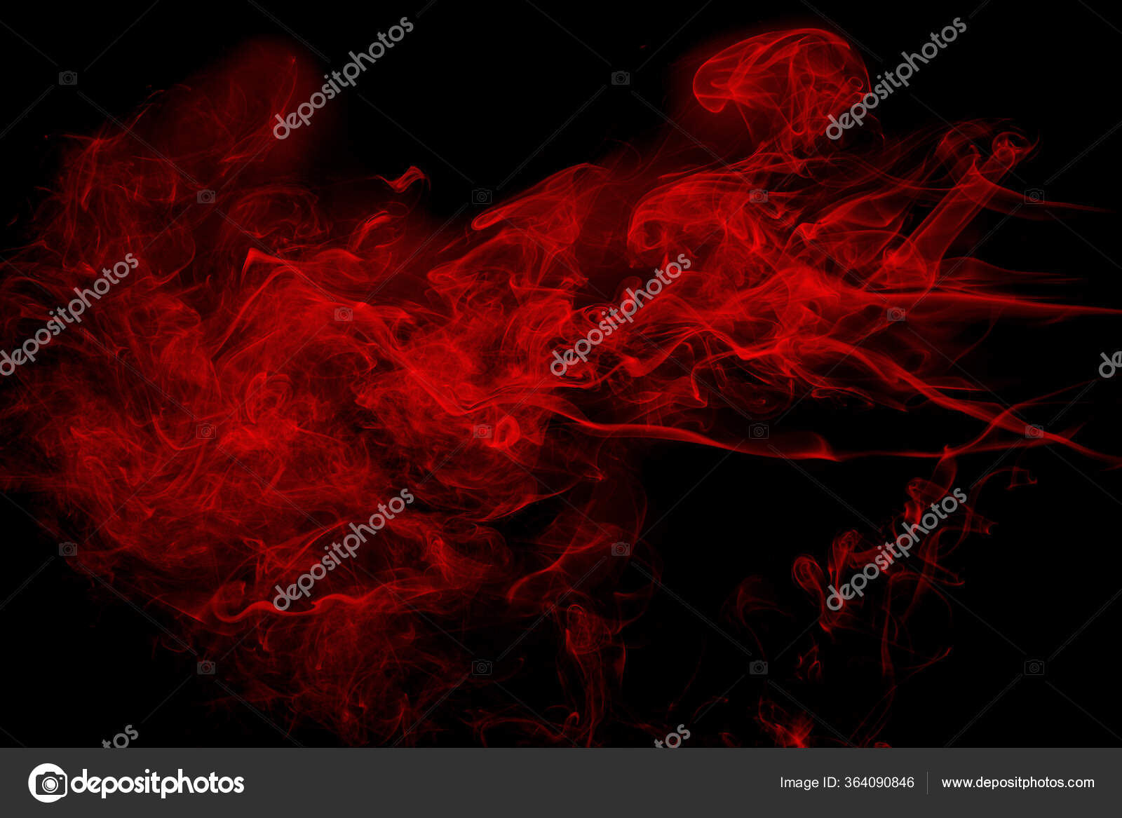 Abstract Red Smoke Black Background Dramatic Red Smoke Clouds Movement ...