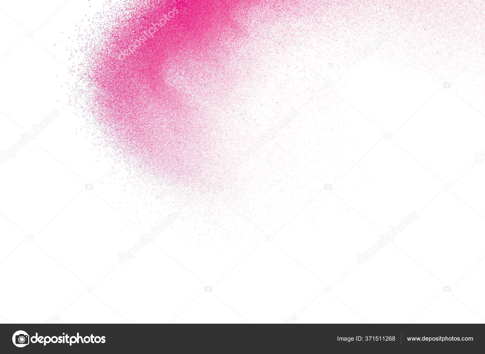 Pink Dust Particles Splash White Background Pink Powder Splash Stock ...