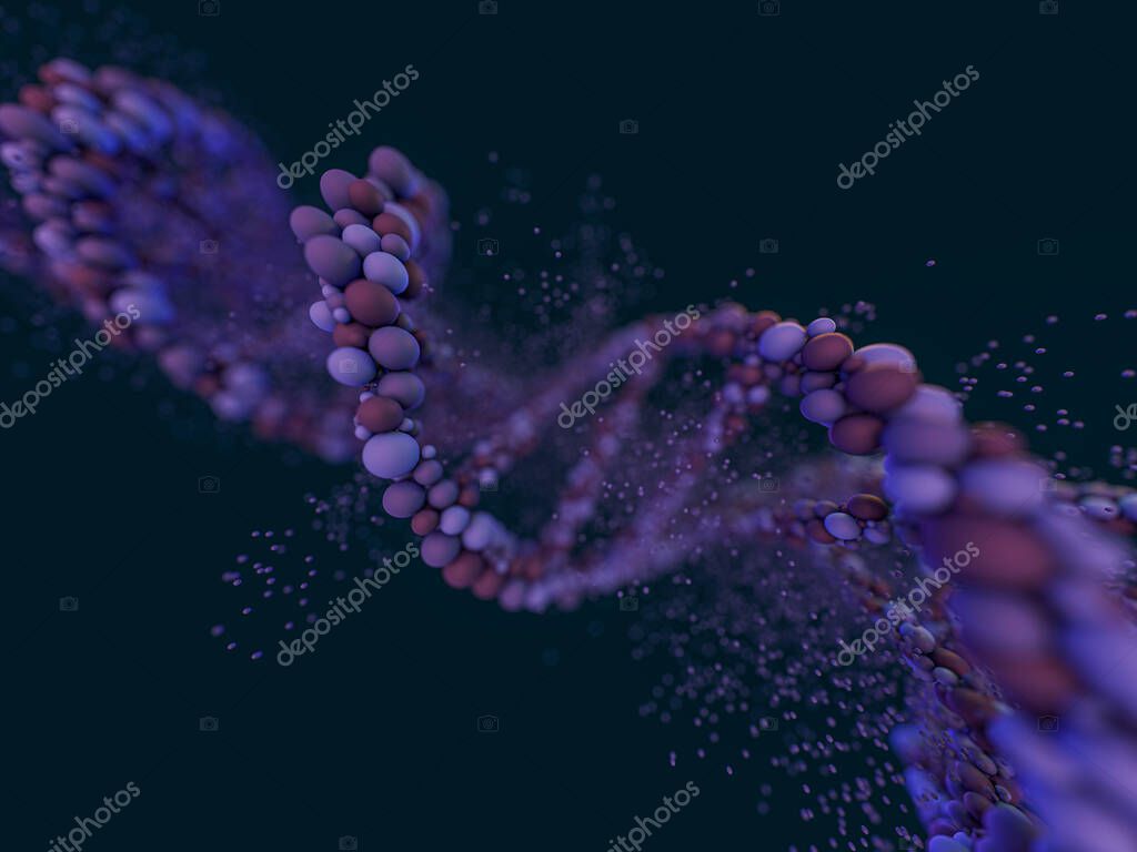 Cadena de ADN. Resumen de los antecedentes científicos. Hermosa ...