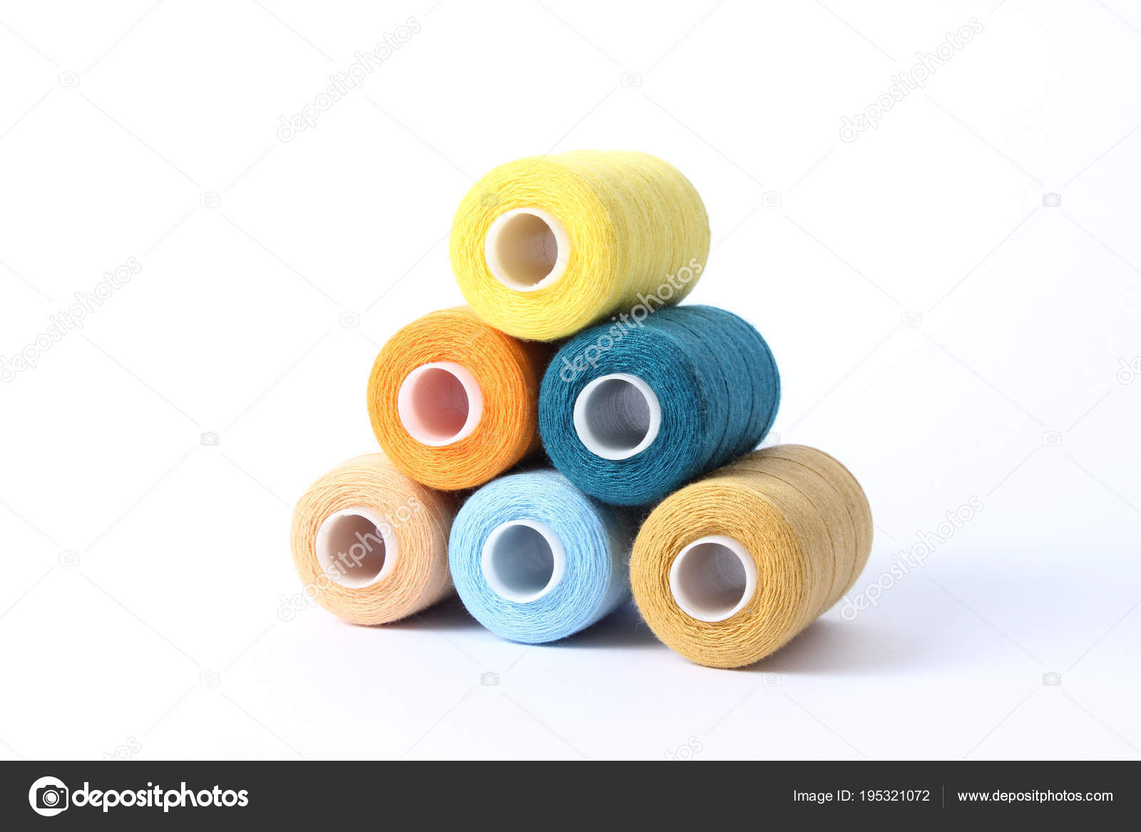 Sewing Thread Different Colors Isolated White — Stock Photo ...