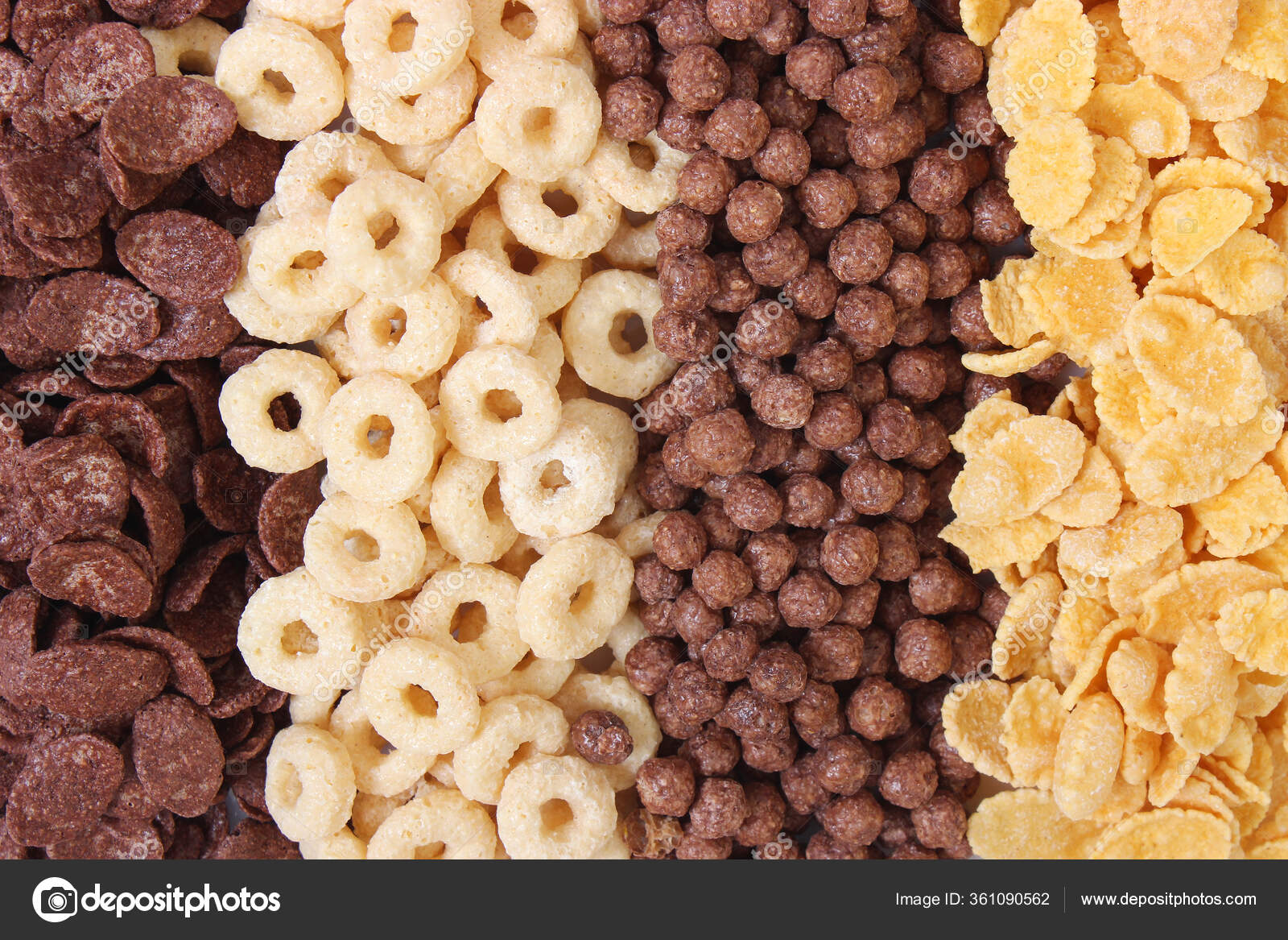 Different Types Breakfast Cereals Background Stock Photo by ...