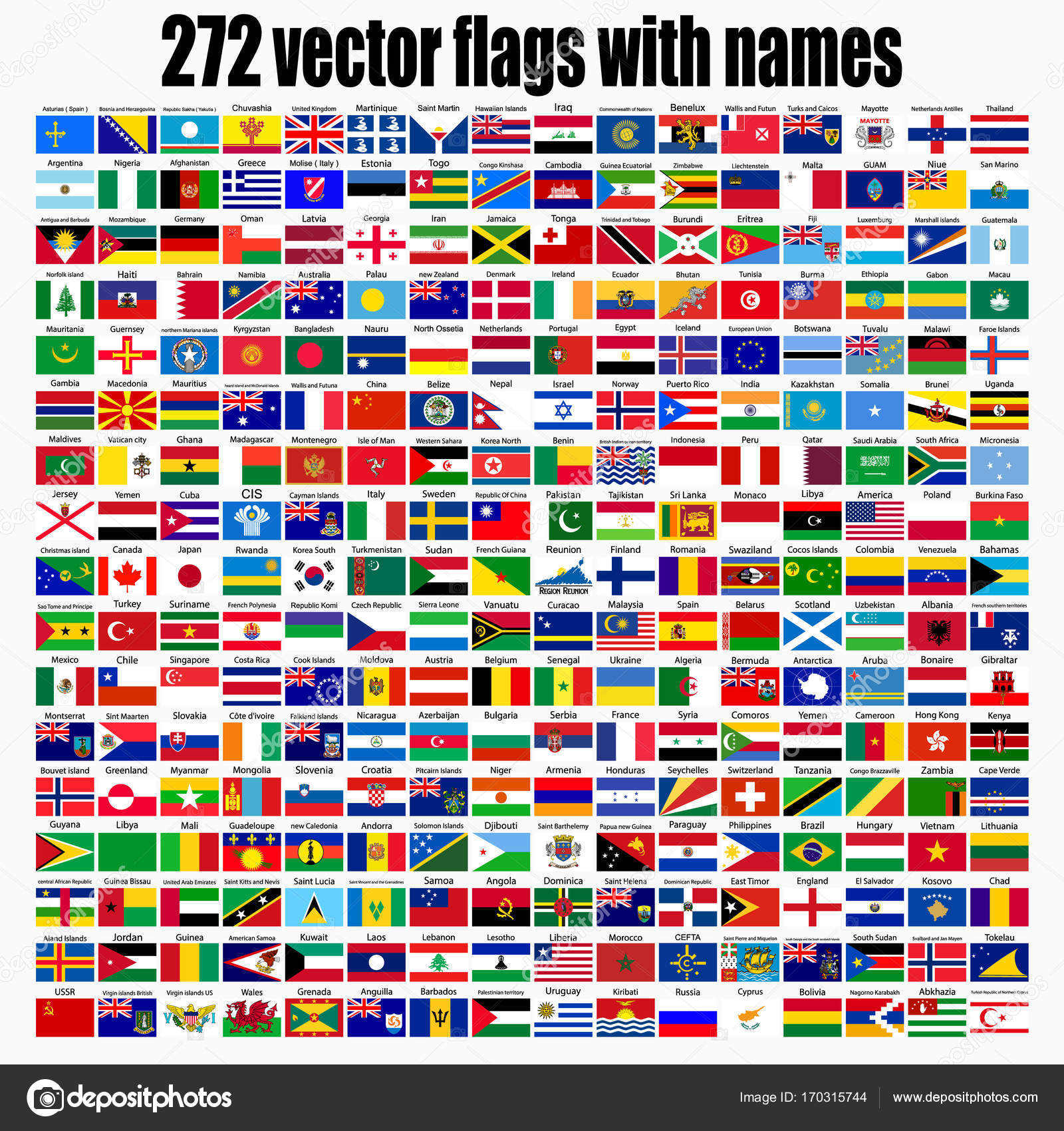 Flaggen der Welt Stock-Vektorgrafik von ©v.klim2011 170315744