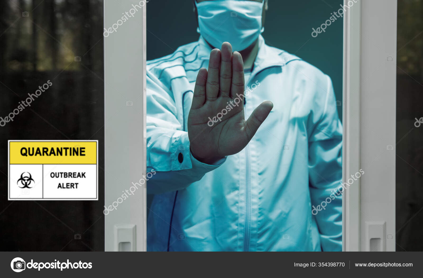 Self Isolation Self Quarantine Help Stop Spread Coronavirus Covid While ...