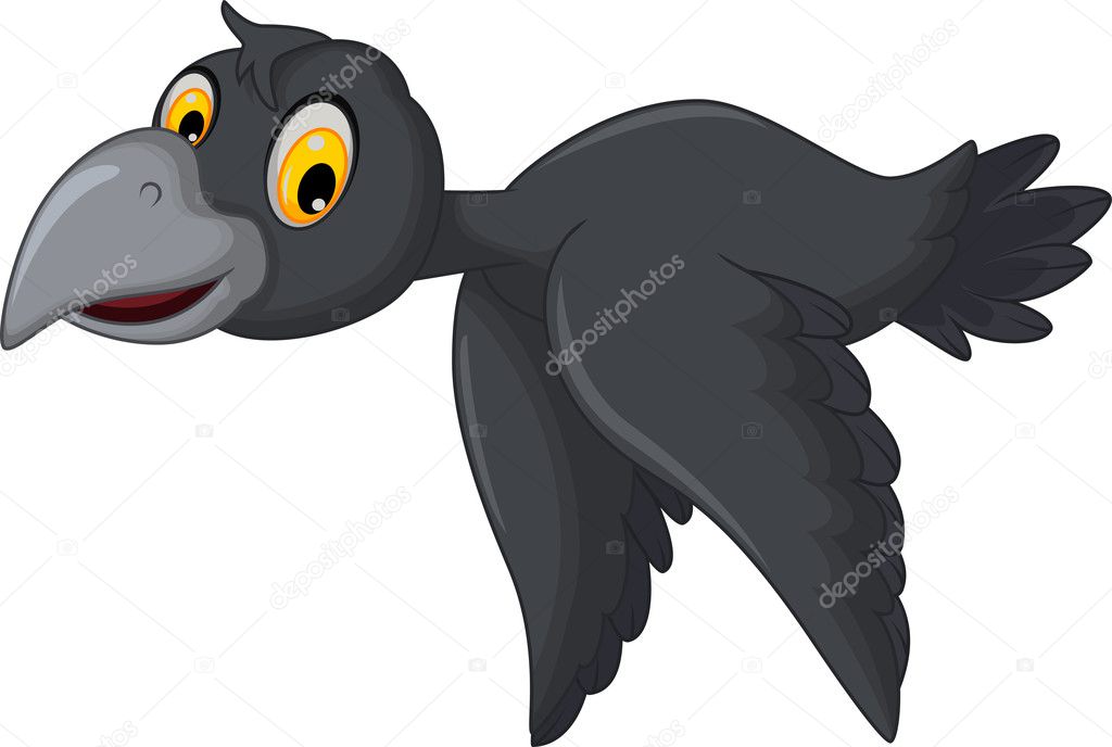 Dibujos animados cuervo volando Ilustración de archivo de ©starlight789 ...