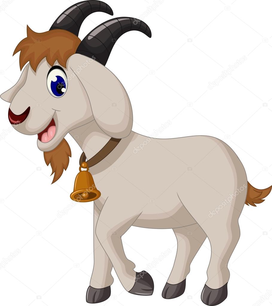 Cartoon goat smiling Stock Illustration by ©starlight789 #126355138