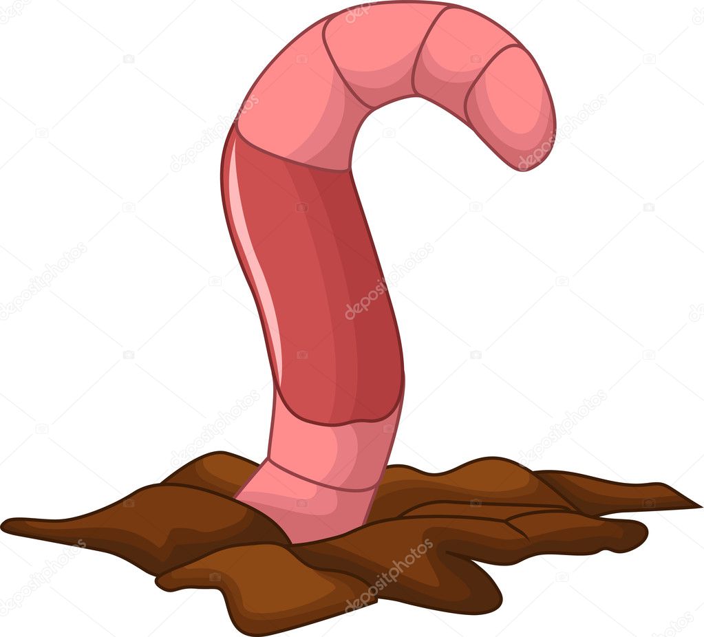 Worm cartoon on sand Stock Illustration by ©starlight789 #126447256