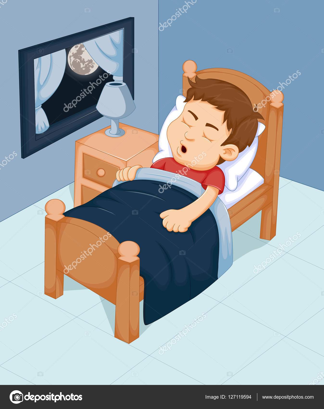 Sleeping Boy Cartoon