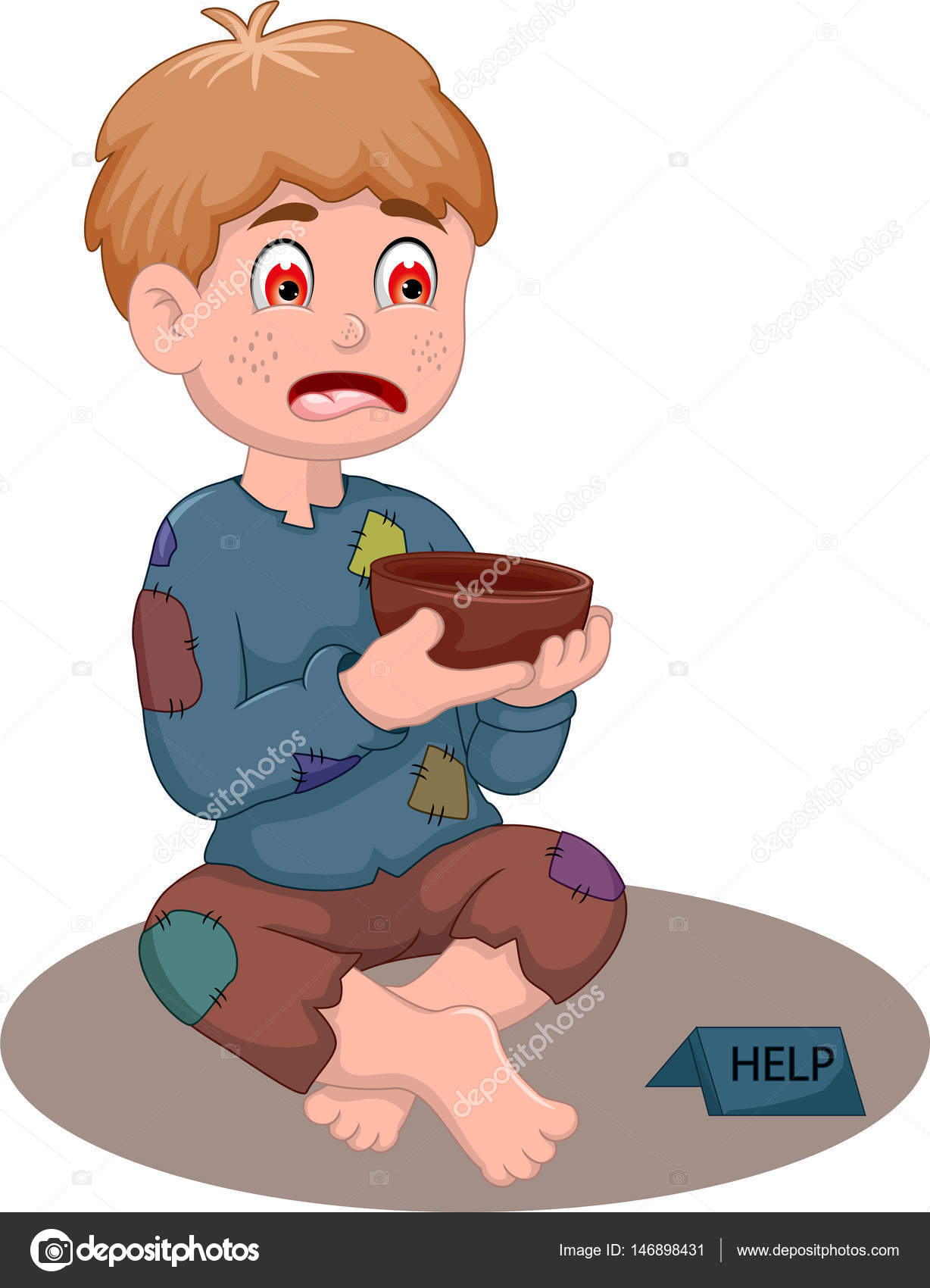 Beggar man cartoon Stock Illustration by ©starlight789 #146898431